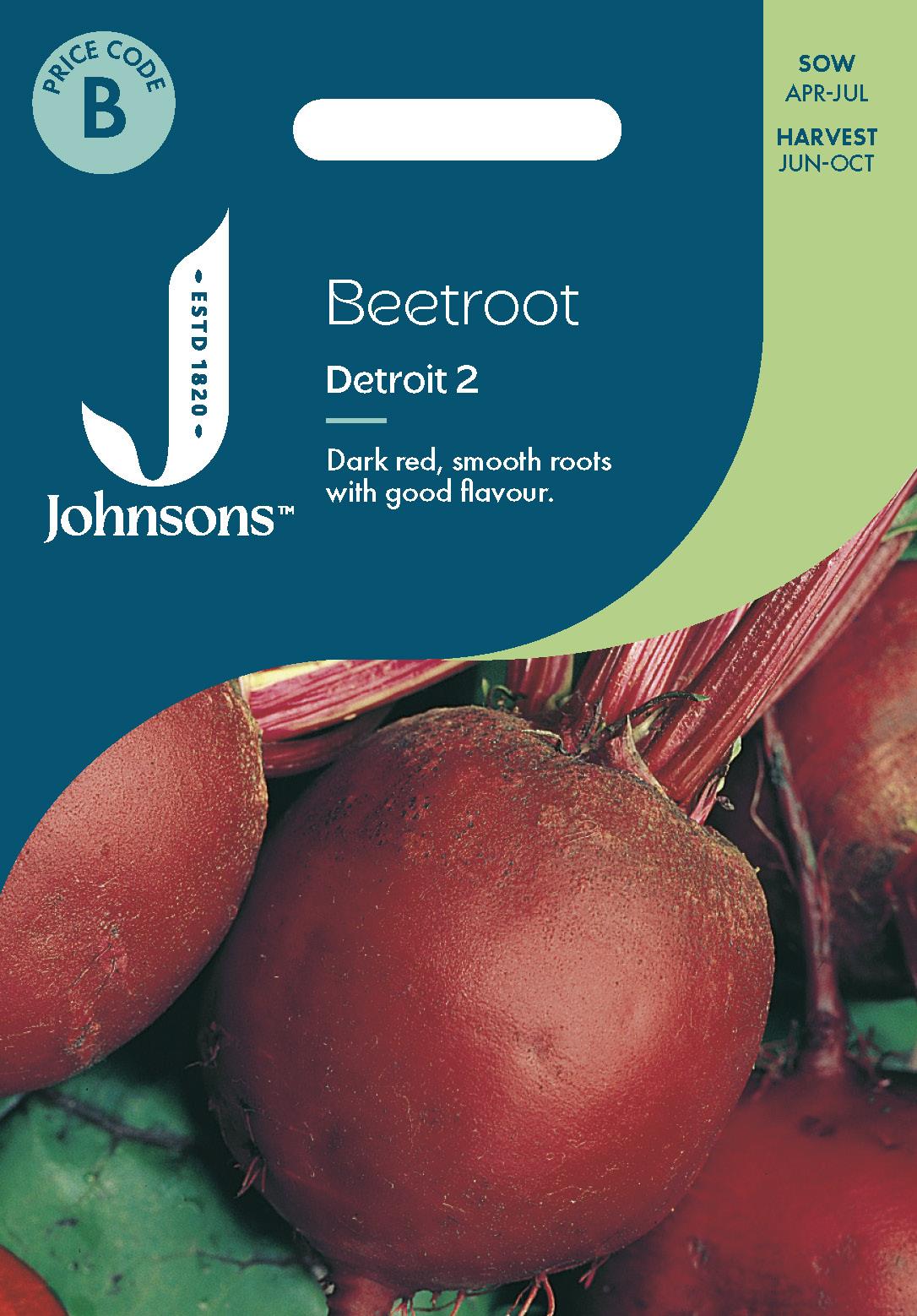 Johnsons - Beetroot Detroit 2 - 275 Seeds – JustSeed