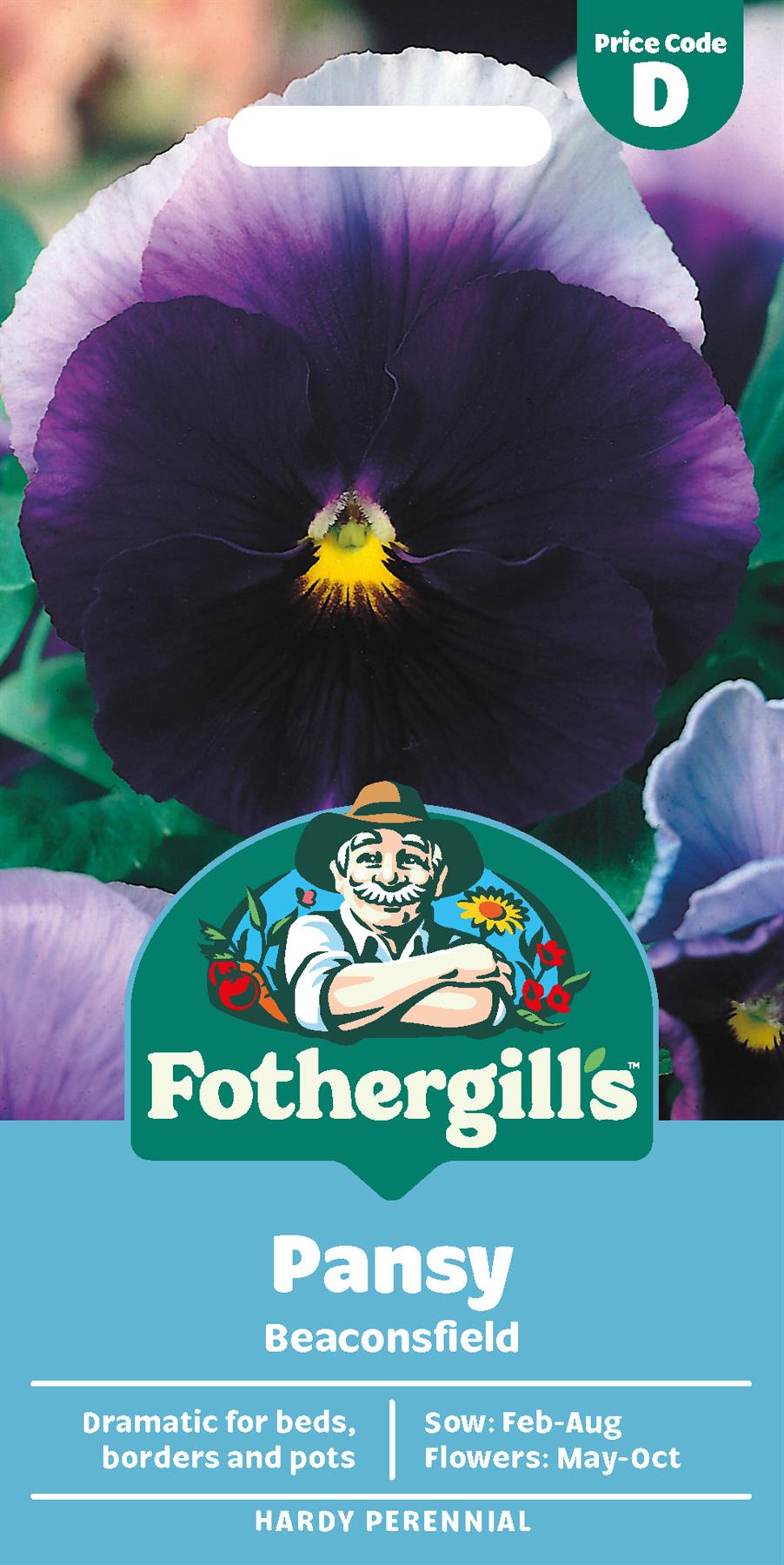 Fothergills Pansy Beaconsfield Seeds – JustSeed