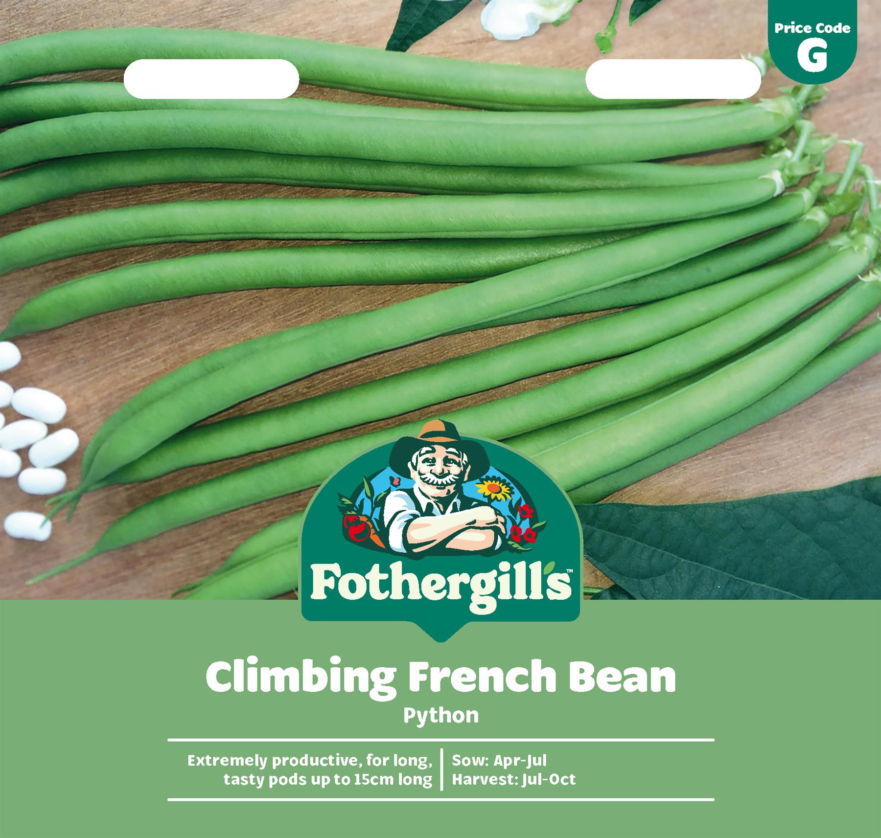 Fothergills Climbing French Bean Python Seeds – JustSeed